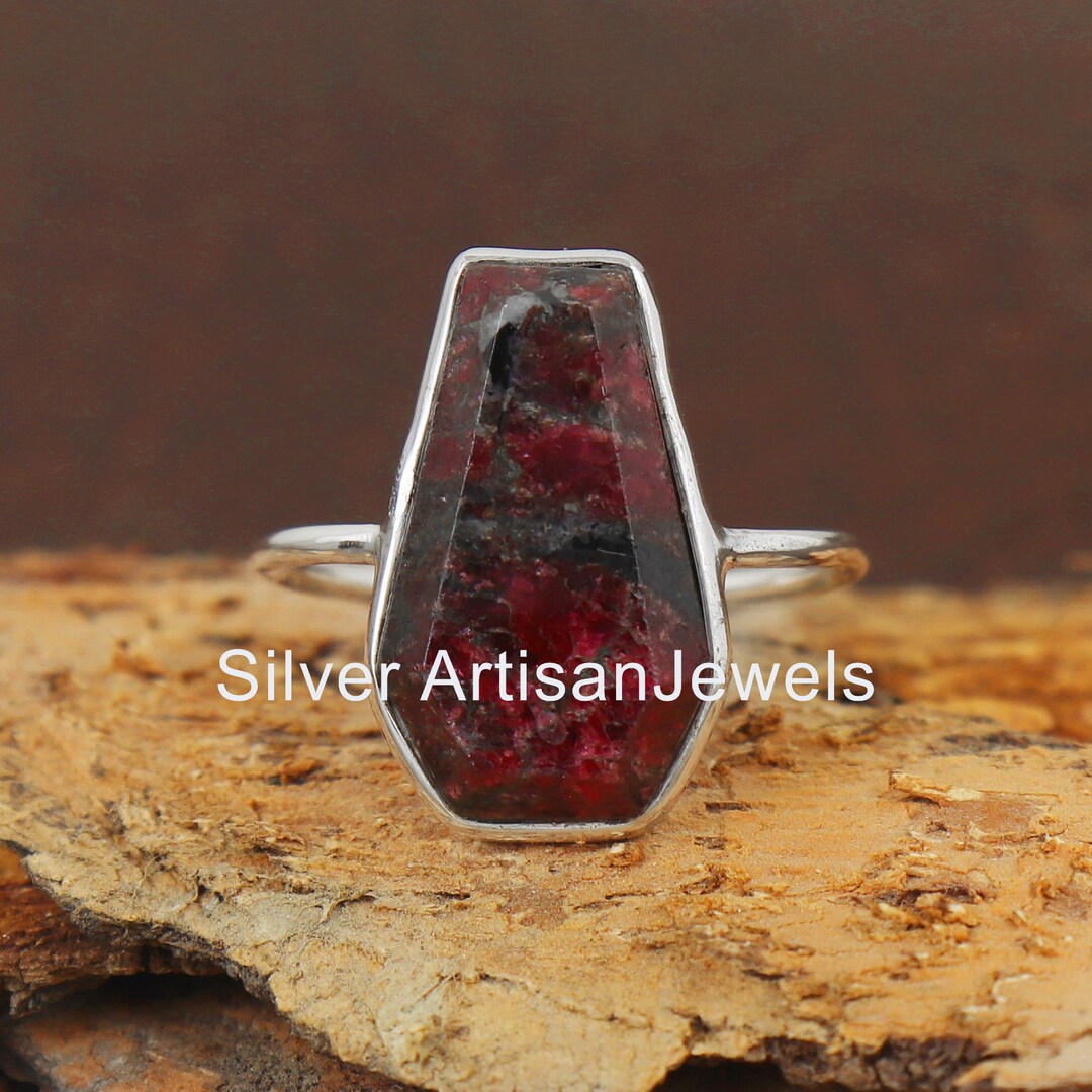 Edulite Coffin Ring, Gemstone Coffin Ring, Natural Edulite Gemstone ...