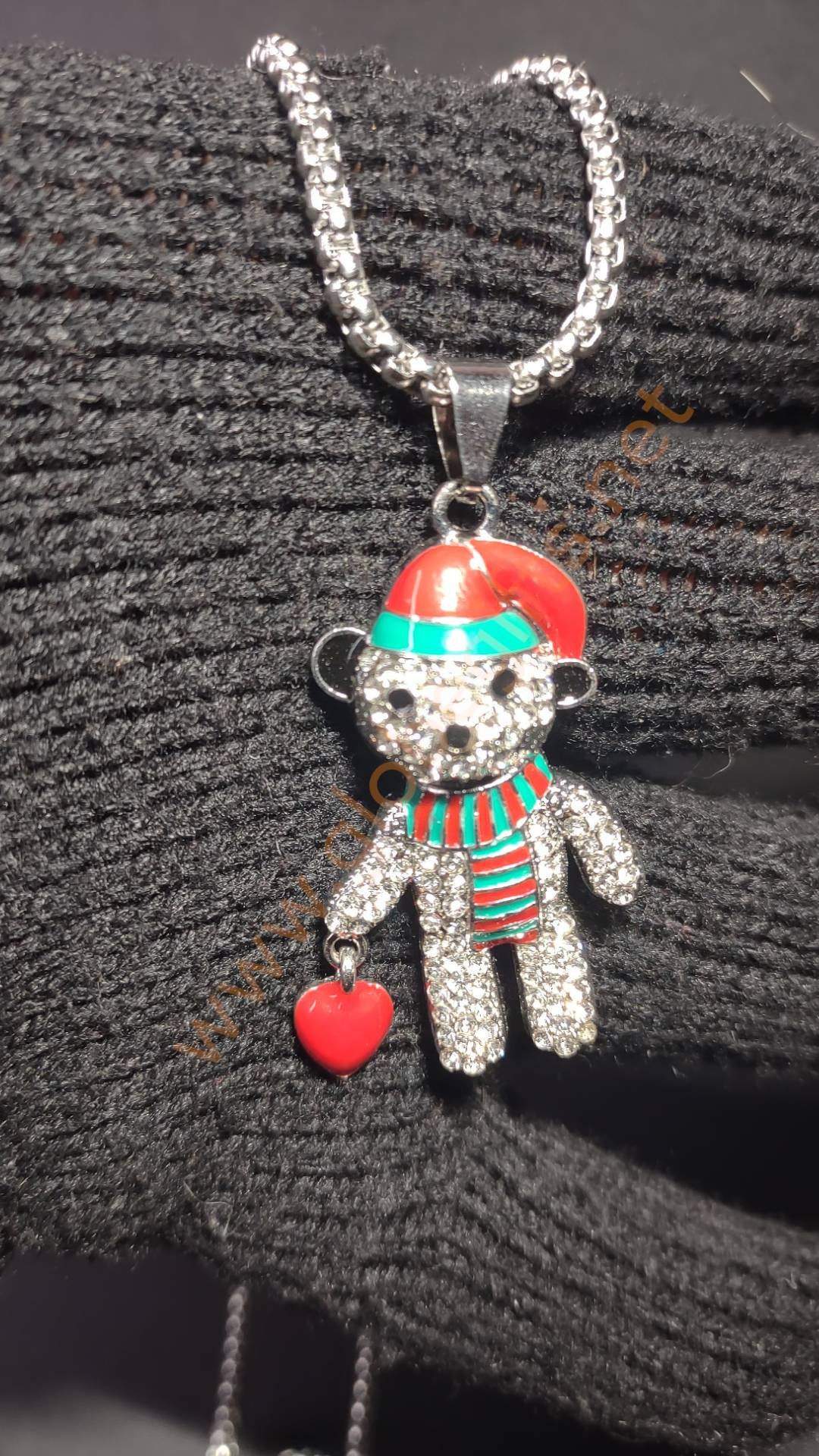 Iced Out Christmas Teddy With Chain. - Etsy