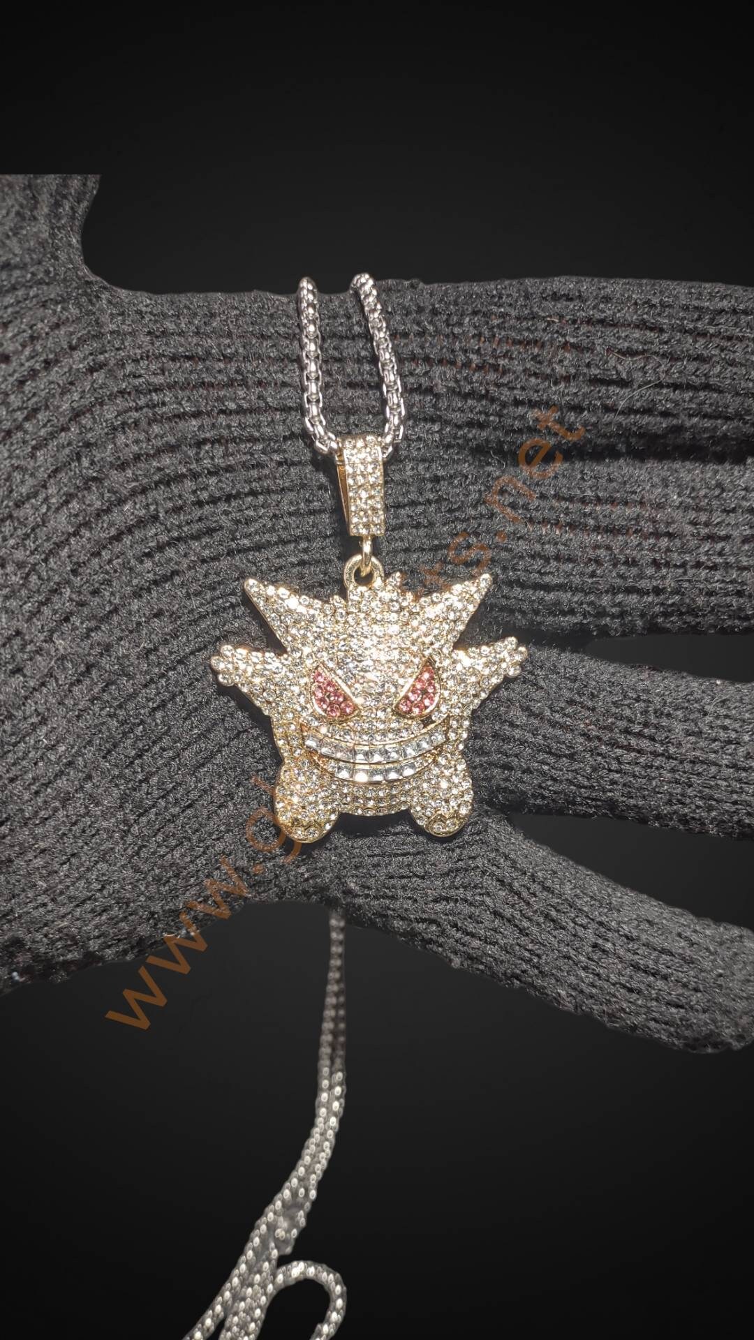 Iced Out Anime Character. B With Chain. - Etsy