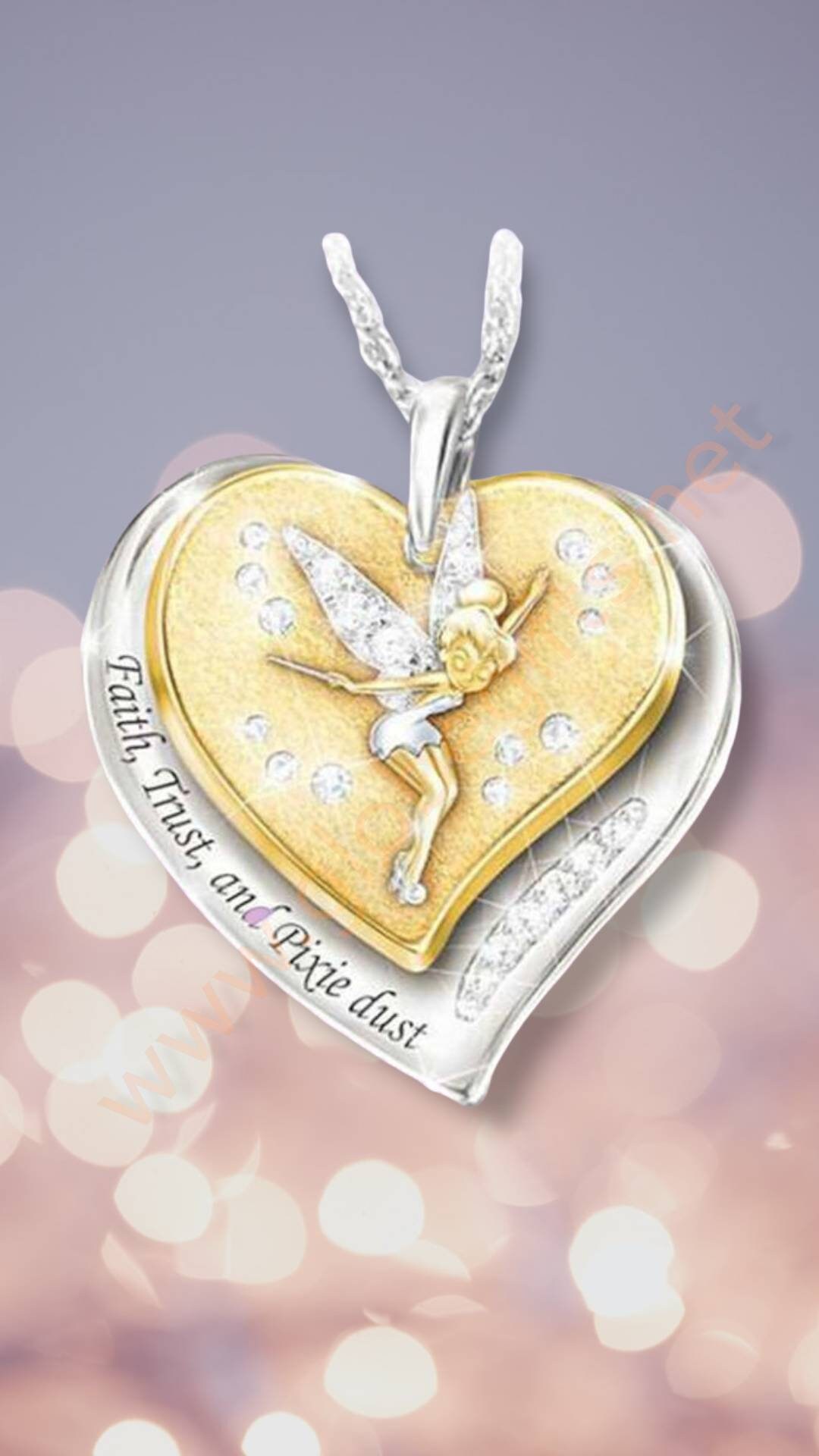Tinkerbell Heart Pendant With Zirconia - Etsy
