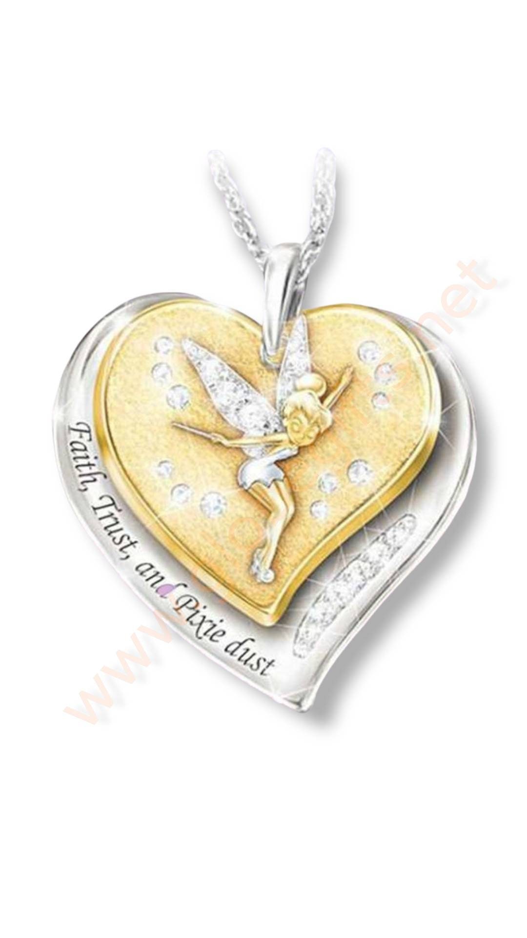 Tinkerbell Heart Pendant With Zirconia - Etsy