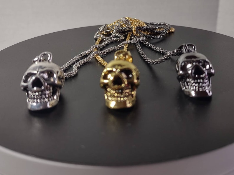 Polished Skull Pendant - Etsy