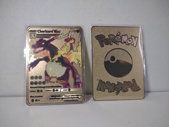 Charizard Vmax-GMax Wildfire-330. Custom Metal Gold Card | Etsy