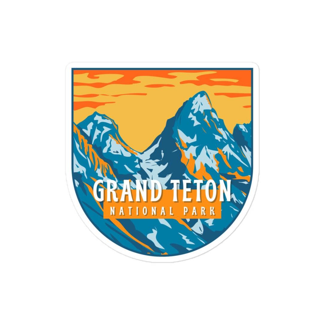 GRAND TETON National Park Sticker, Grand Teton National Park Decal ...