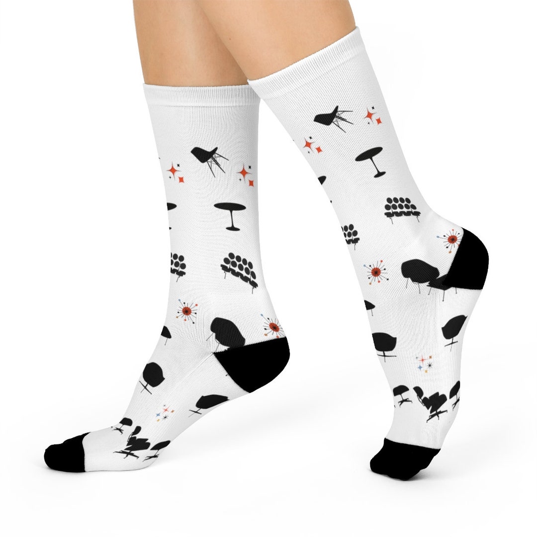 Midcentury Modern Furniture Icon Crew Socks - Etsy