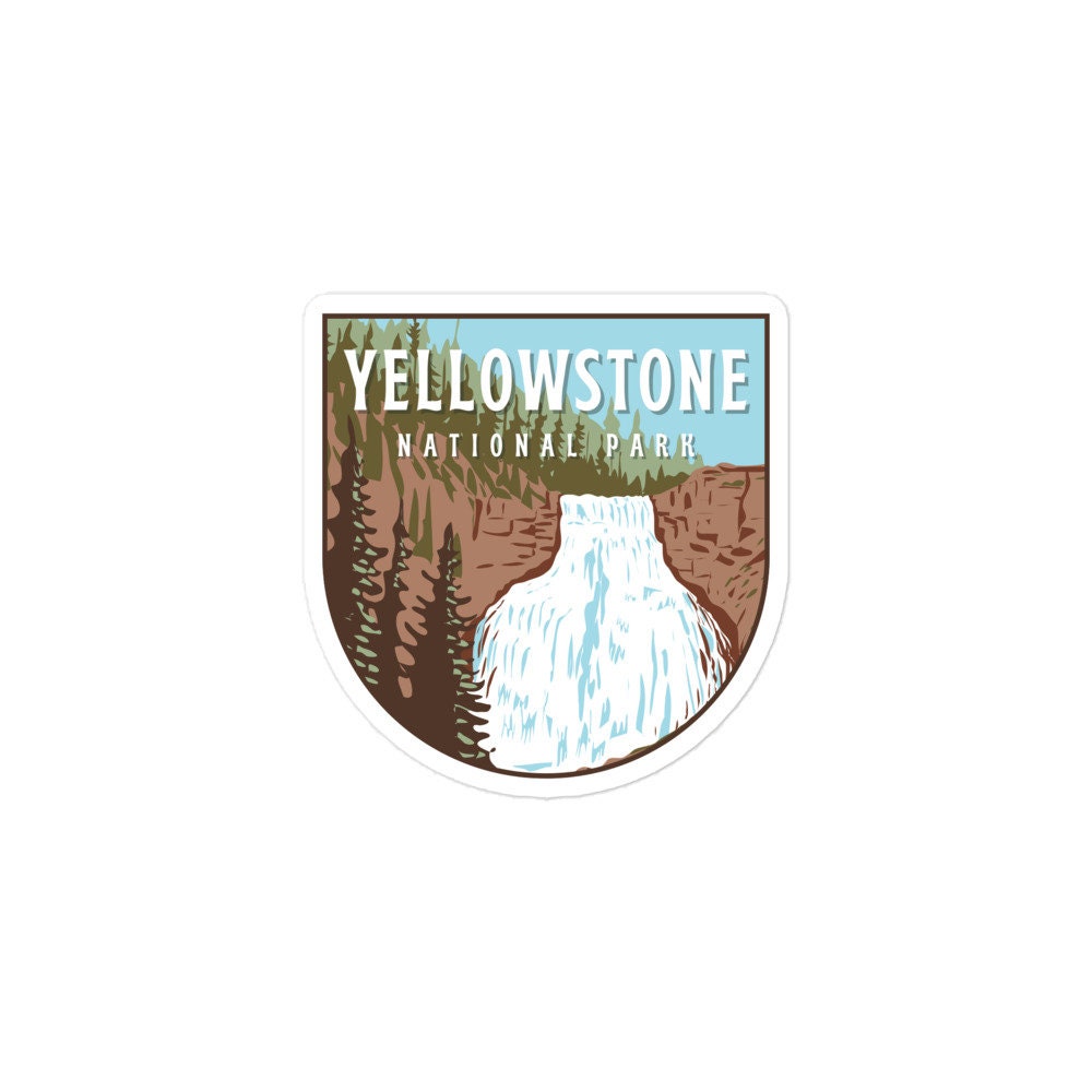 YELLOWSTONE NATIONAL PARK Sticker, Yellowstone National Park Decal ...