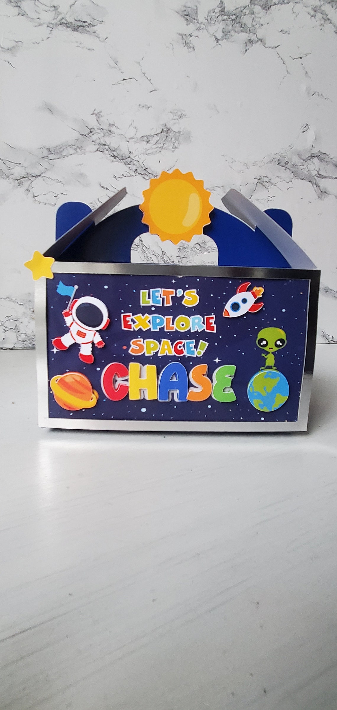 Outer Space Gable Box|party Favors| Galaxy| Nasa|astronaut Decorations ...