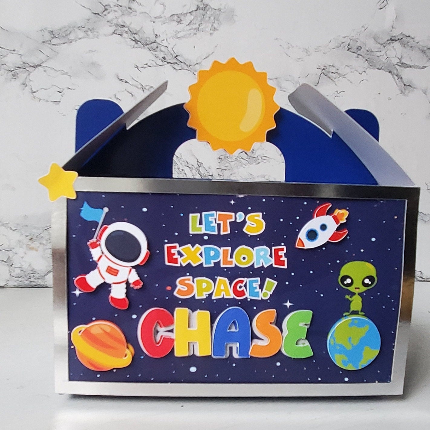 Outer Space Gable Box|party Favors| Galaxy| Nasa|astronaut Decorations ...