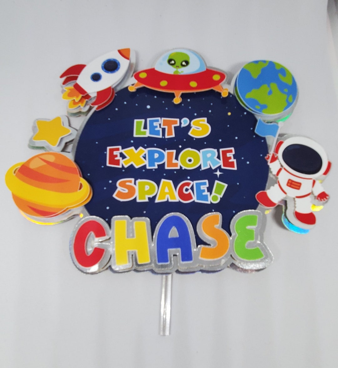 Outer Space Cake Topper| Galaxy| Nasa|astronaut Decorations| Space ...