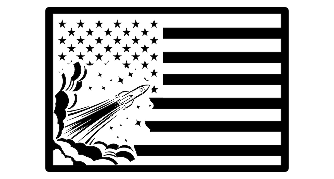 Rocket Launch Flag SVG, Rocket Launch PNG, Rocket Launch DXF, Spaceship ...