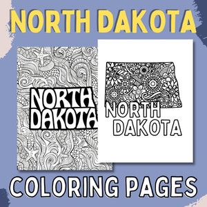 north dakota flag coloring page
