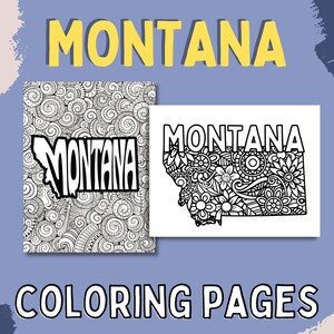 Montana State Flag Coloring Page