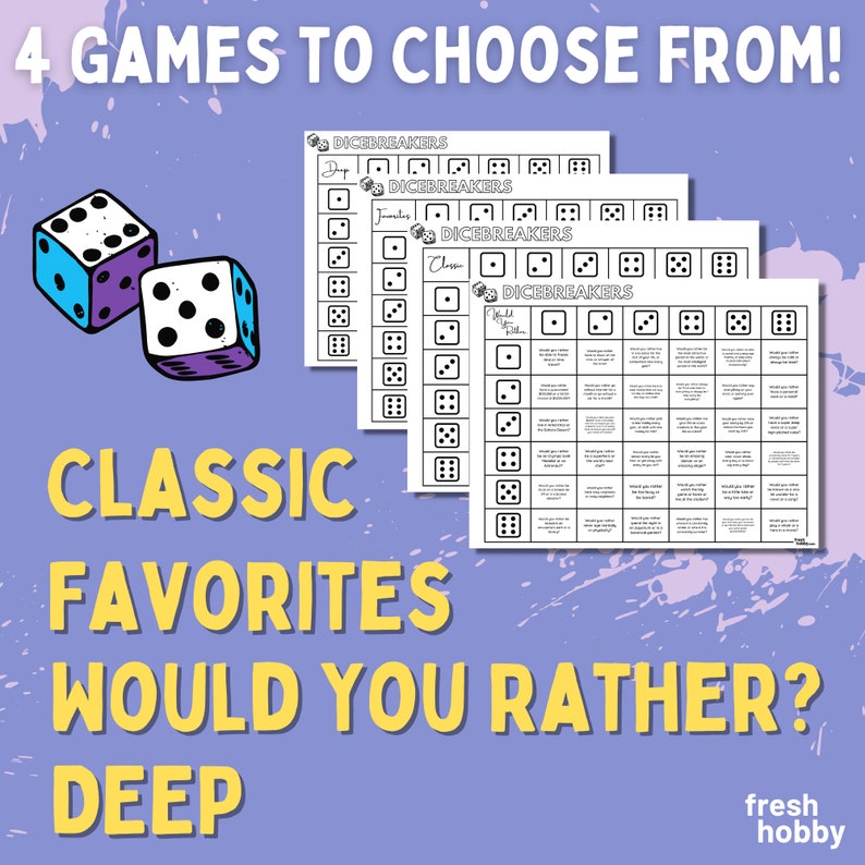 DICEBREAKER - Simple Icebreaker Conversation Game for All Ages (hours ...