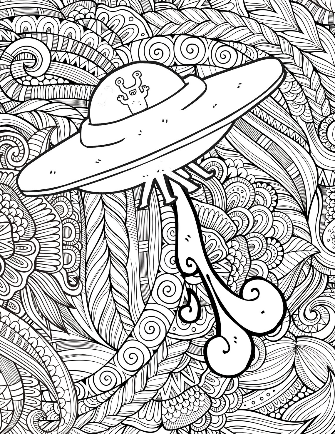 AWKWARD ALIENS Coloring Book | 30+ Pages of Alien Coloring Pages - Etsy