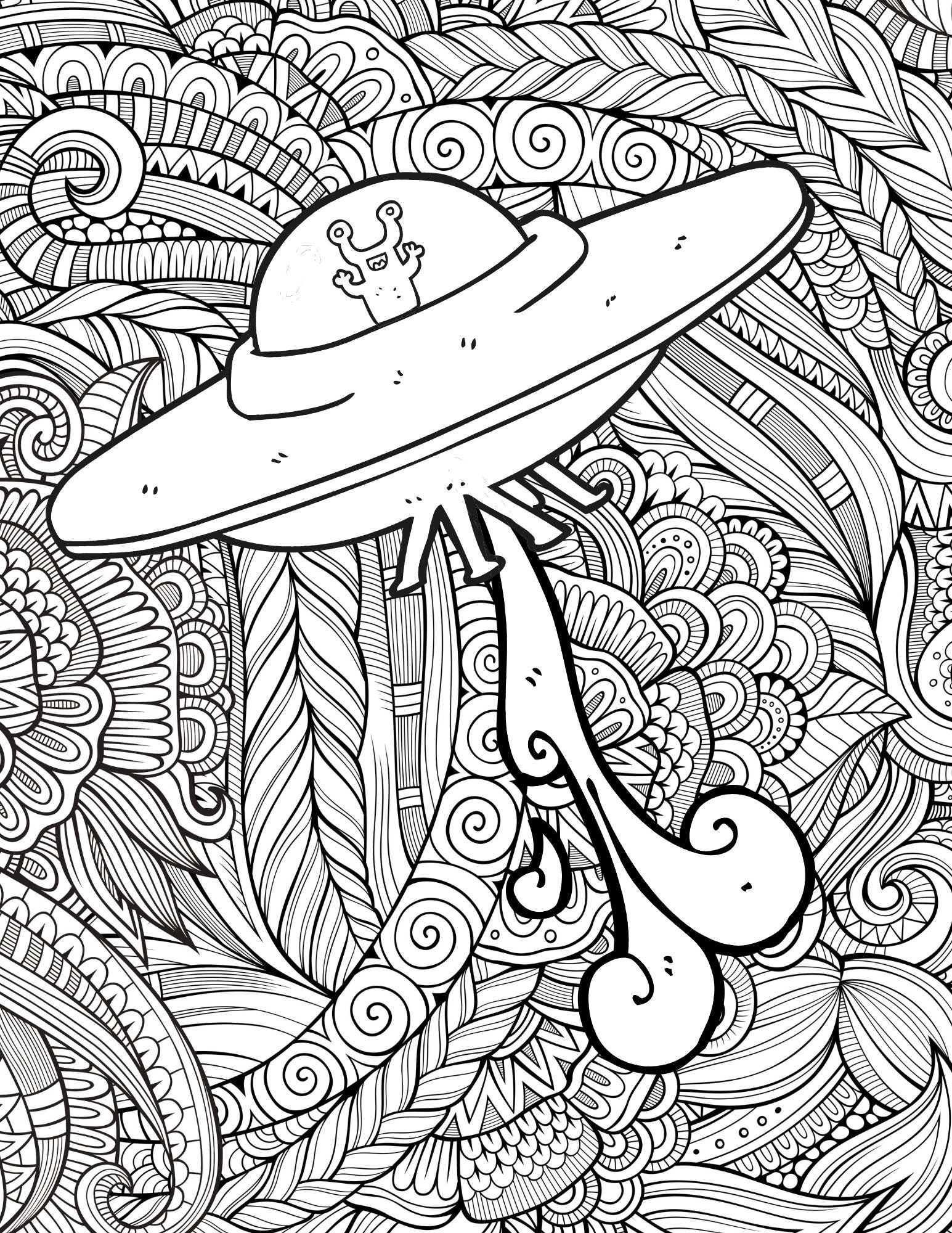 AWKWARD ALIENS Coloring Book | 30+ Pages of Alien Coloring Pages - Etsy