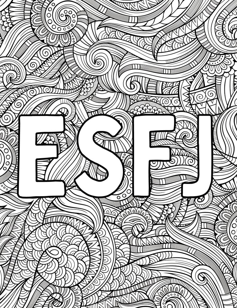 ESFJ Personality Type Coloring Pages | 2 Coloring Pages for Your Myers ...