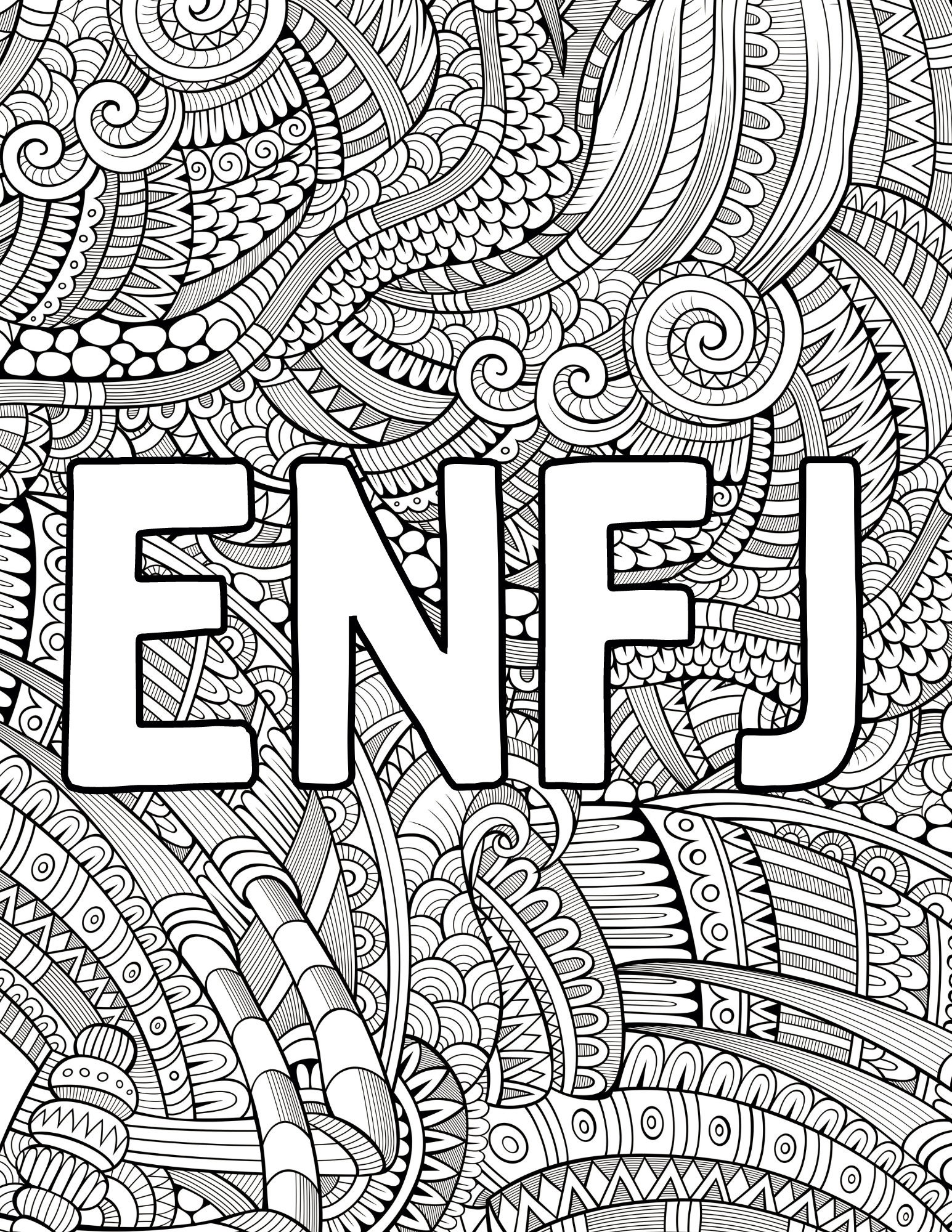 ENFJ Personality Type Coloring Pages | 2 Coloring Pages for Your Myers ...