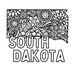 South Dakota Coloring Pages | State & Floral Mandala (PDF Download) - Etsy