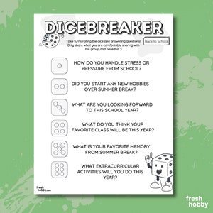 Dicebreaker BACK-TO-SCHOOL | Classroom Icebreaker Questions | New ...