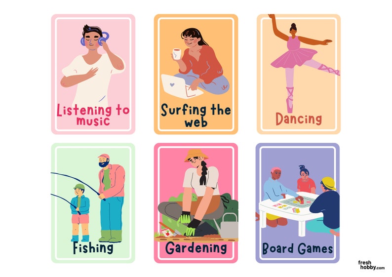 Hobby Matching & Memory Game - Etsy