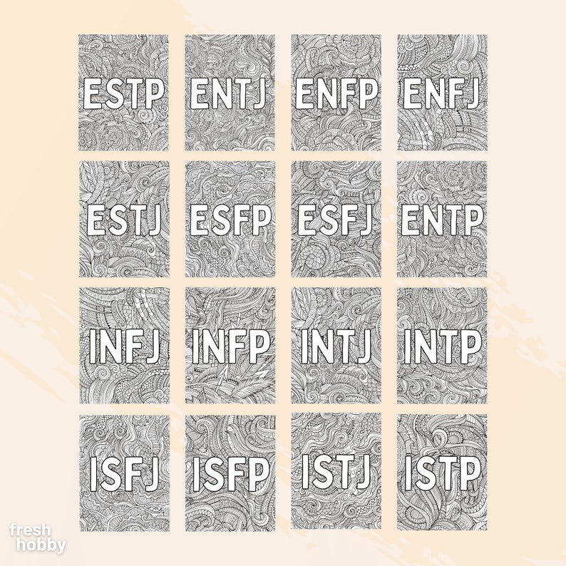 MBTI Coloring Book | Myers-briggs Personality Types (PDF) - Etsy