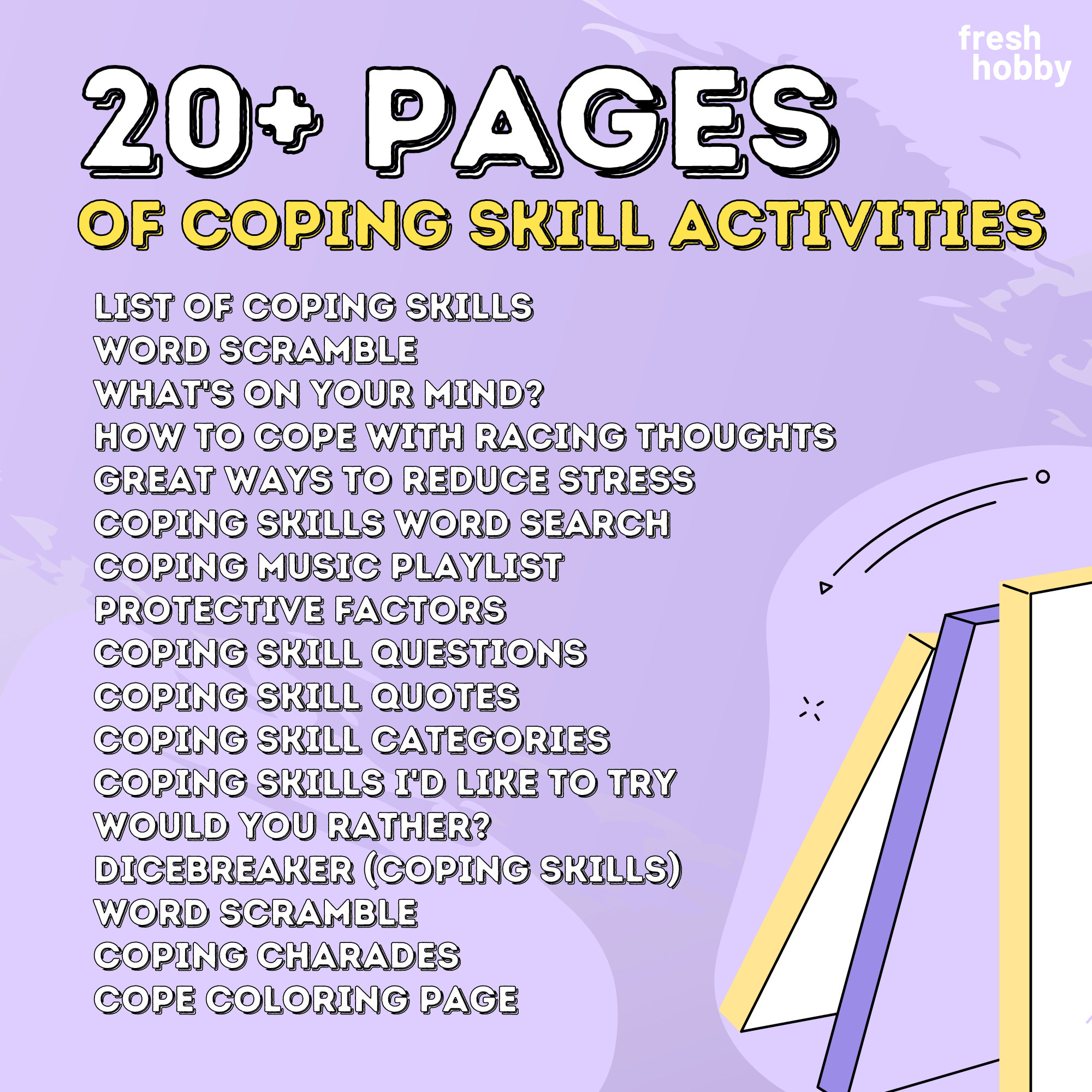 COPING SKILLS Worksheets | 20+ Worksheets for Exploring Coping Skills ...