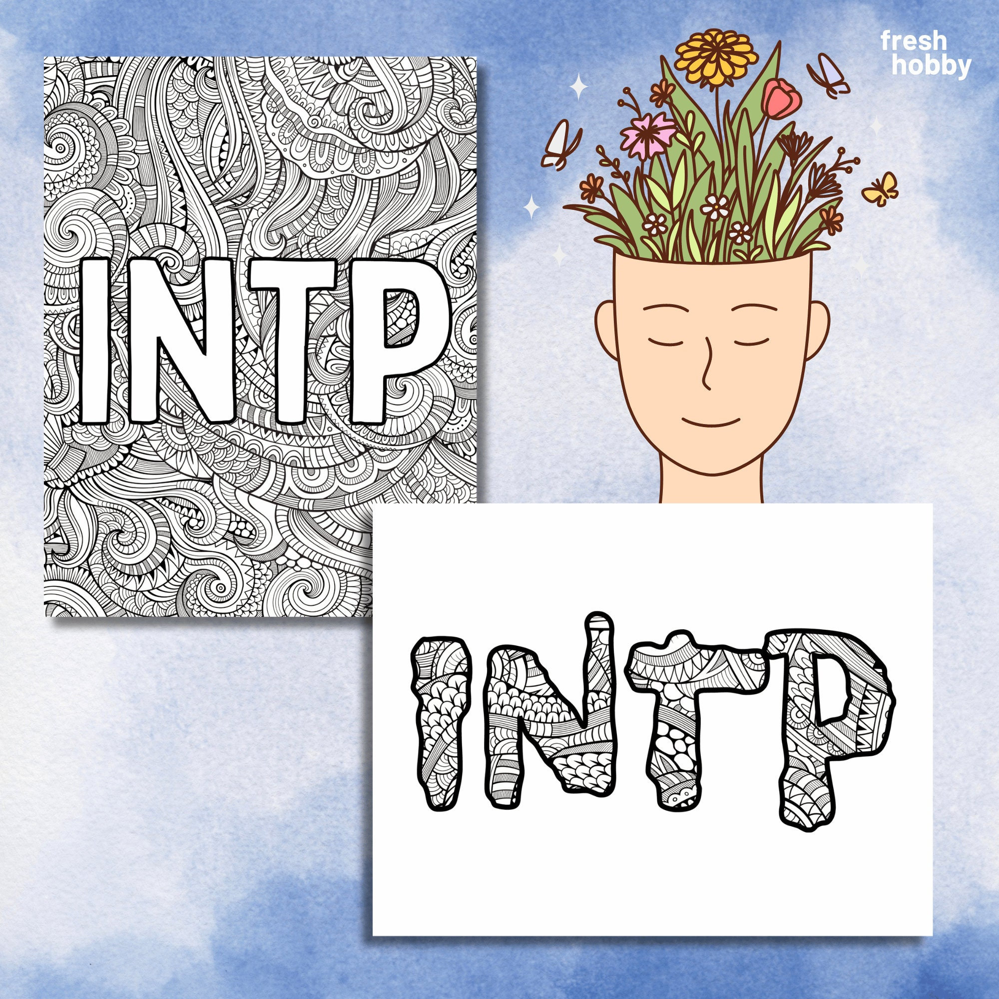 INTP Personality Type Coloring Pages | 2 Coloring Pages for Your Myers ...