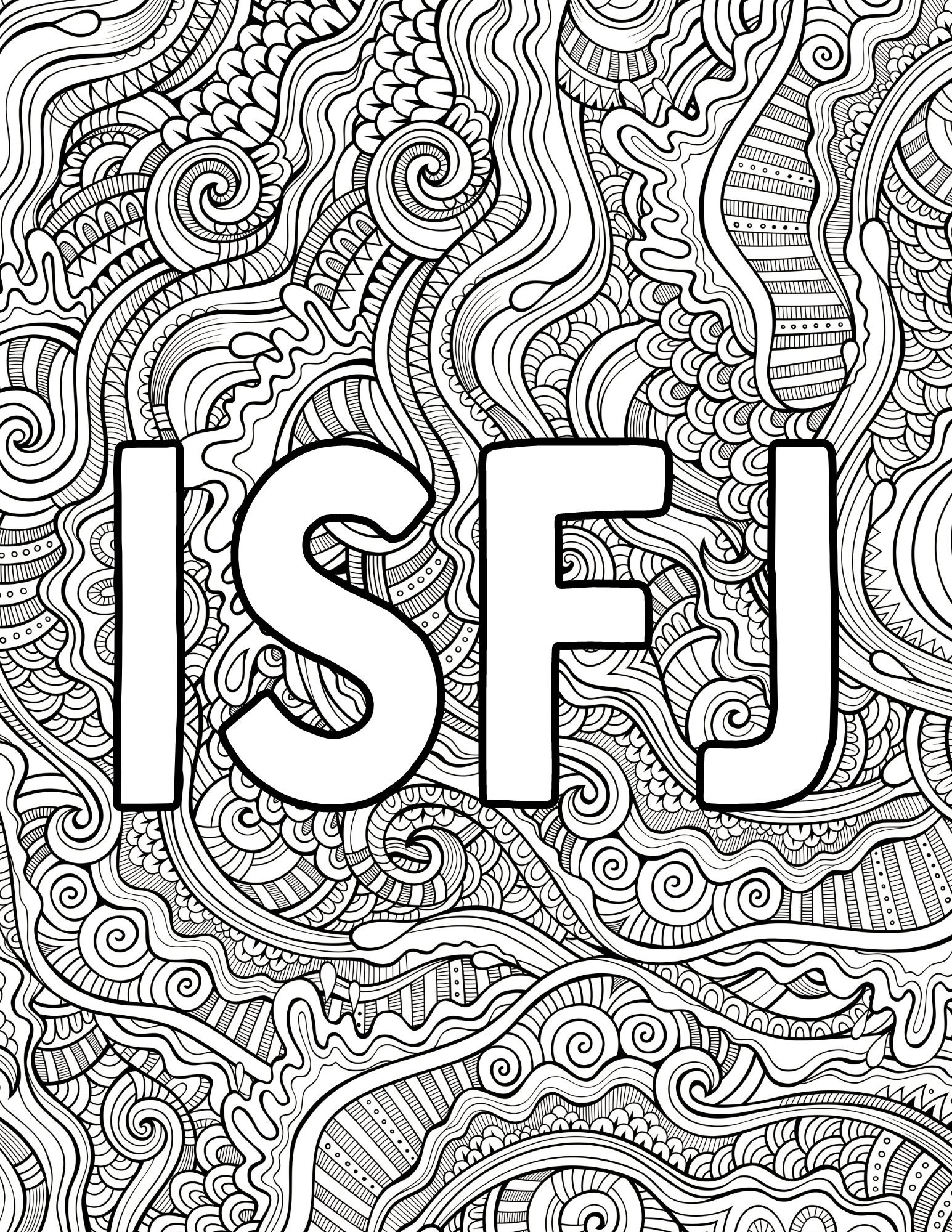 ISFJ Coloring Pages | Myers-briggs Personality, Self-reflection ...