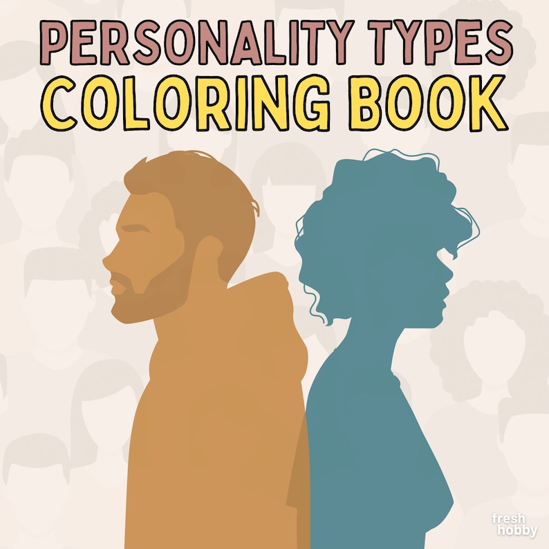 Myers-briggs PDF Coloring Book | 2-coloring Pages for Each Personality ...