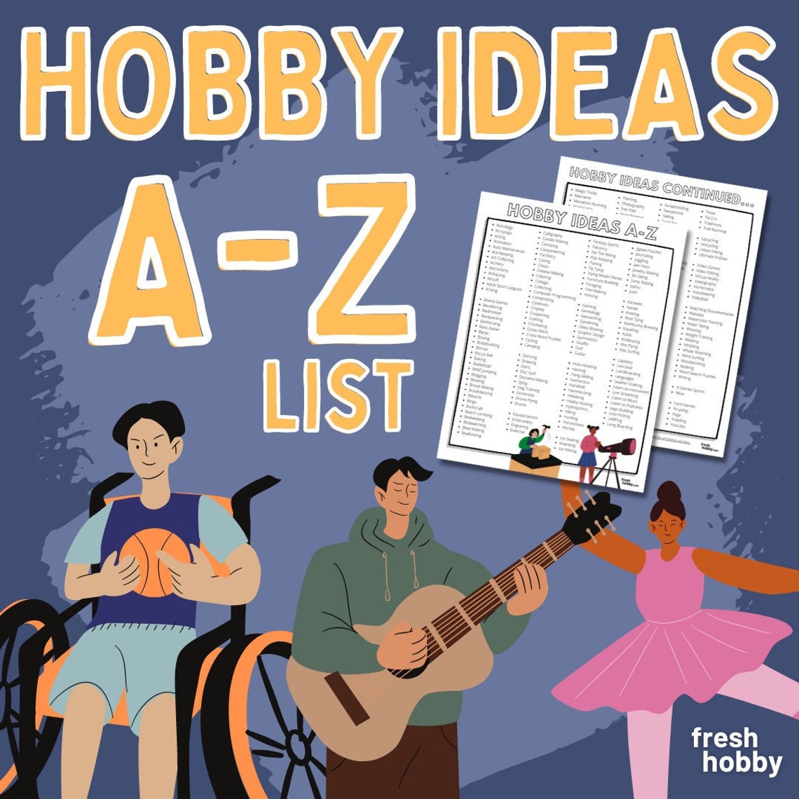 Hobby Ideas A-Z List | New Hobby Inspiration (PDF Digital Download) - Etsy