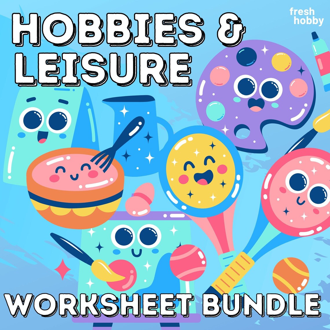 HOBBIES & LEISURE Worksheet Bundle | Recreational Therapy Activity ...