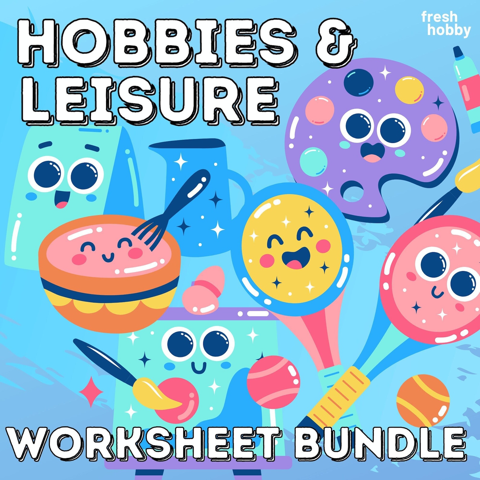 HOBBIES & LEISURE Worksheet Bundle | Recreational Therapy Activity ...