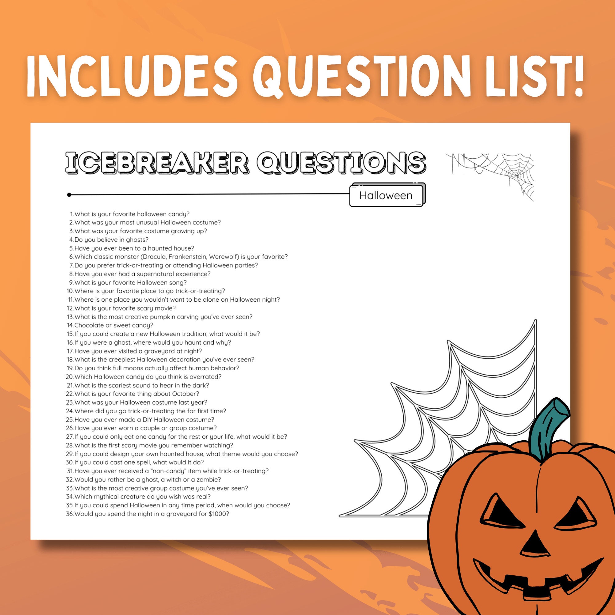Dicebreaker HALLOWEEN! Halloween Icebreaker Questions Game | Halloween ...