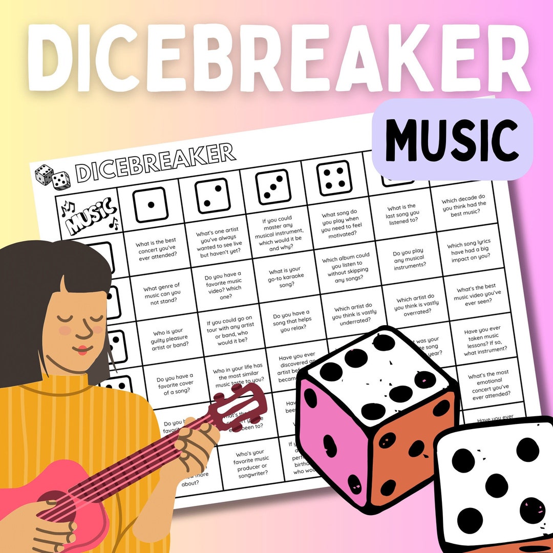 DICEBREAKER MUSIC - Simple Icebreaker Music Conversation Game | Music ...