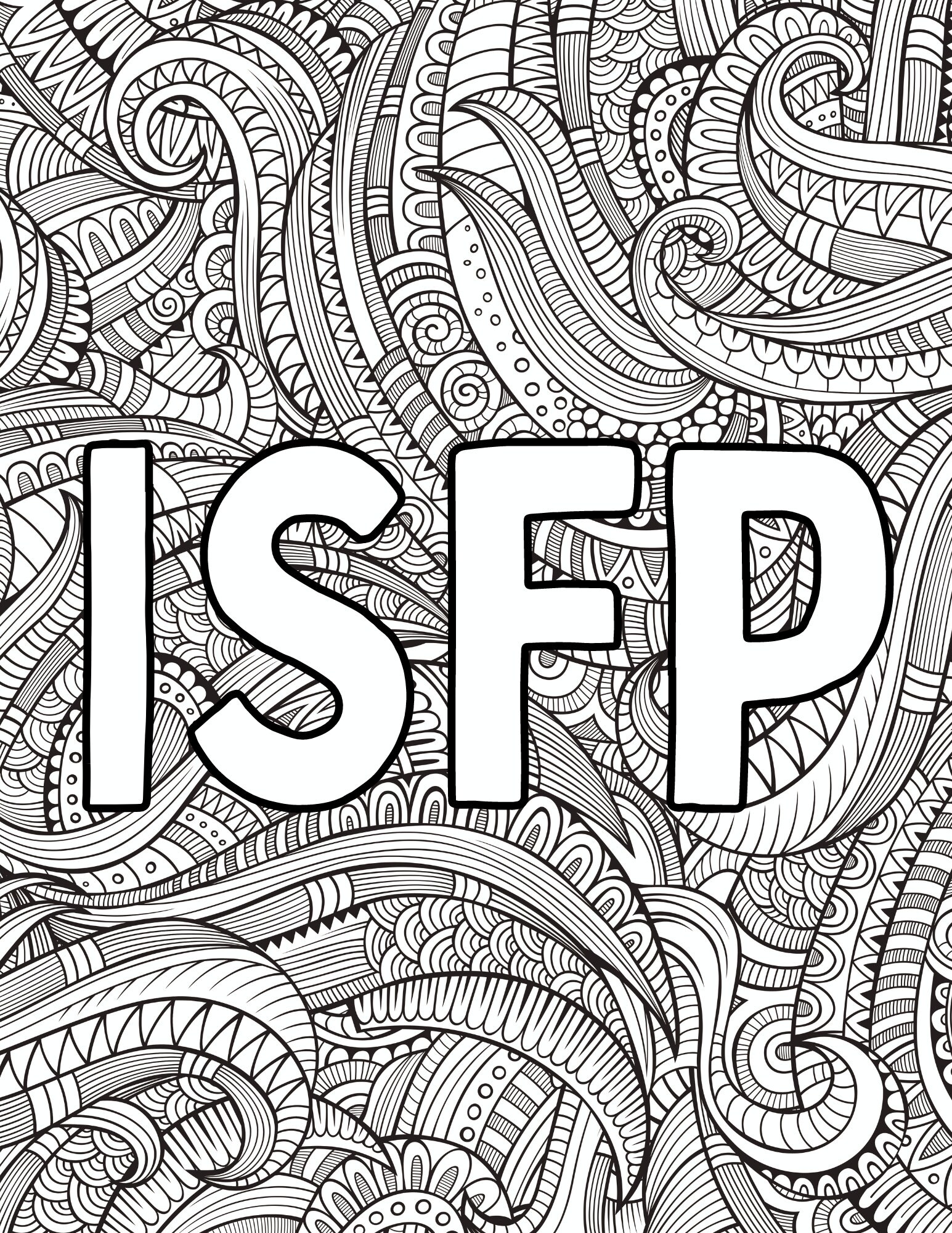 ISFP Personality Coloring Pages | 2-page MBTI Sheets (digital Download ...