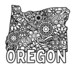 OREGON Coloring Pages (state Name & Floral Mandala Coloring Sheet) 2 ...