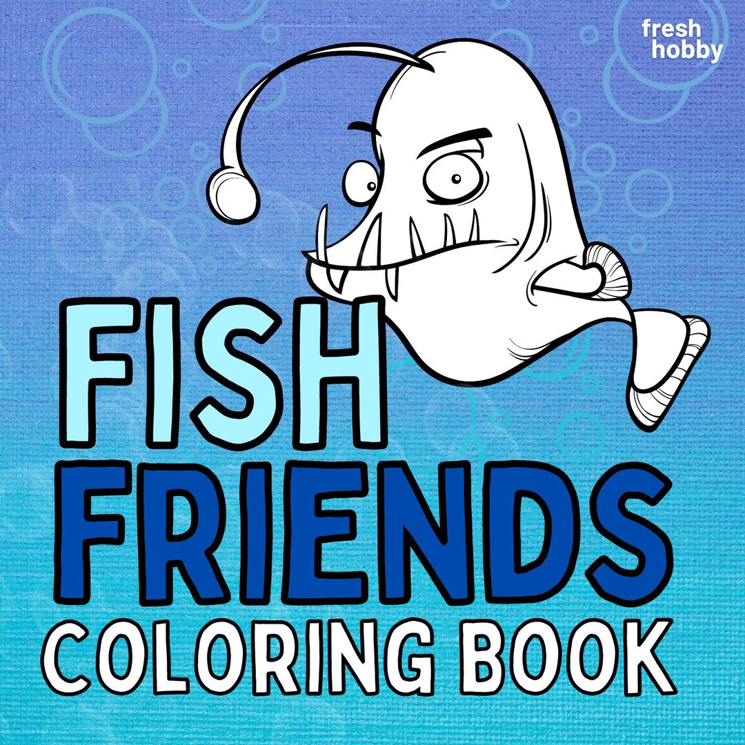FISH FRIENDS Coloring Book | Fish & Sea Creatures Coloring Pages | 15 ...