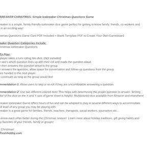 Dicebreaker CHRISTMAS! Holiday & Christmas Icebreaker Questions ...