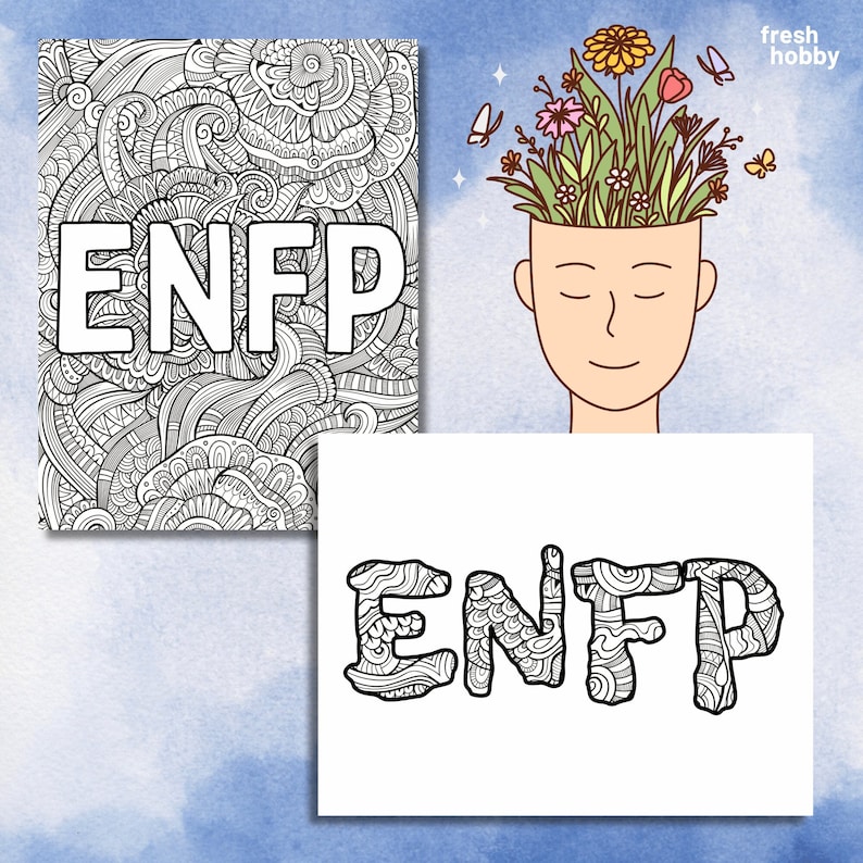 ENFP Personality Type Coloring Pages | 2 Coloring Pages for Your Myers ...