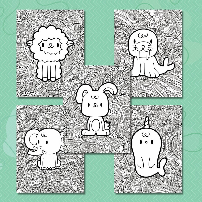 CUTE CRITTERS Coloring Book | 30+ Pages of Cute Animal Coloring Pages ...