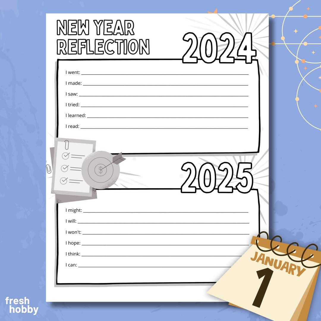 New Years Reflection 2024 / 2025 | New Year Goal Setting + Bonus Word ...