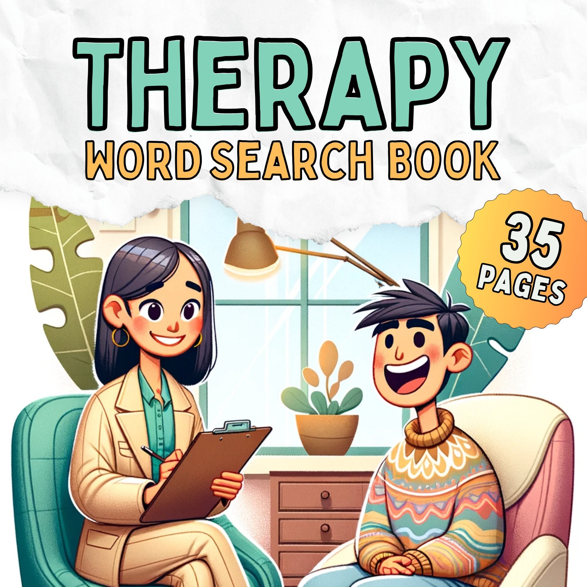 THERAPY Word Search Book – 35 Mental Health & Counseling Puzzles for ...