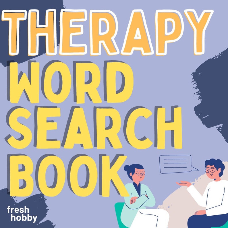 THERAPY Word Search Book 35 Word Search Puzzles for - Etsy