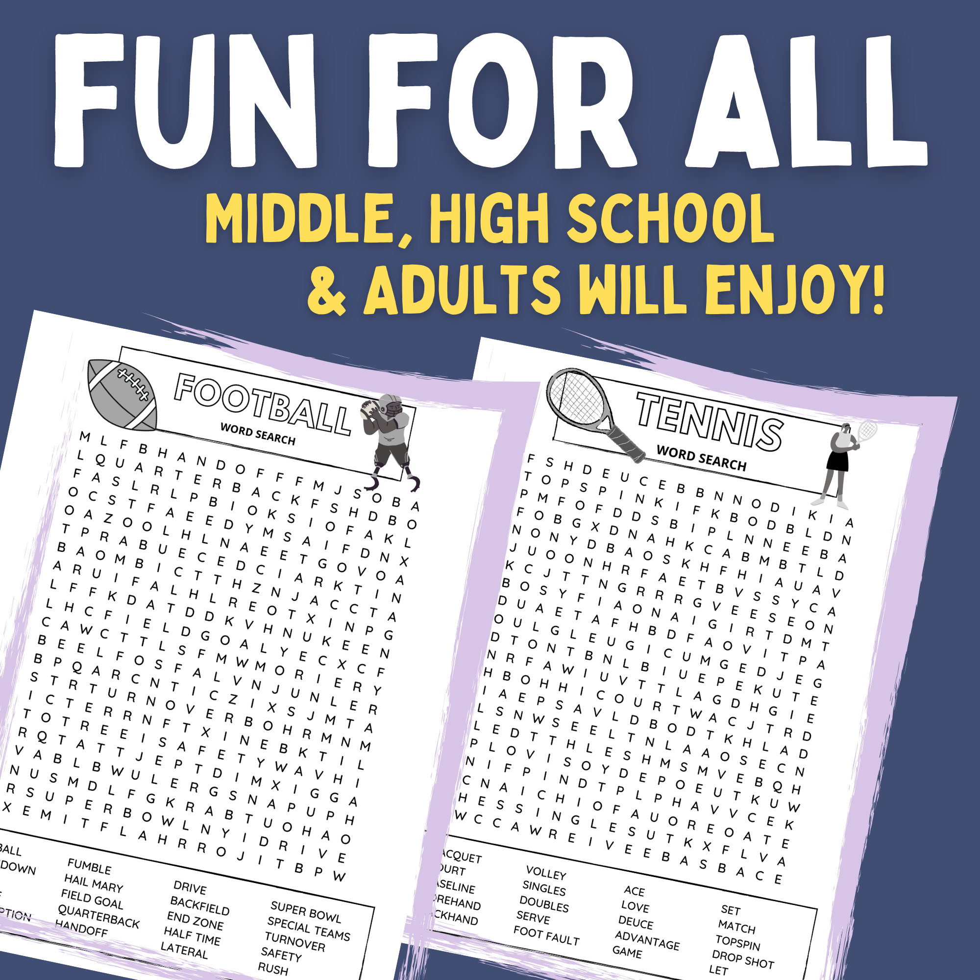 SPORTS Word Search Collection (20 Puzzles / Popular U.S Sports / All ...