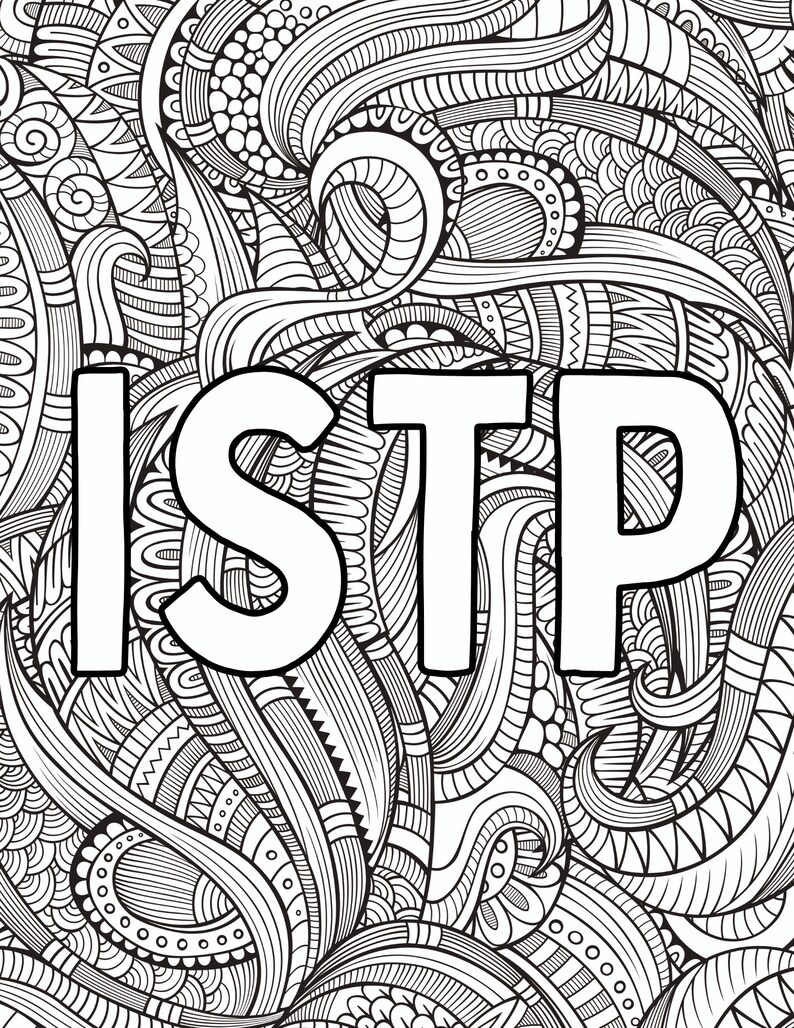 ISTP Coloring Pages | Myers-briggs Personality, Mindful Art (digital ...