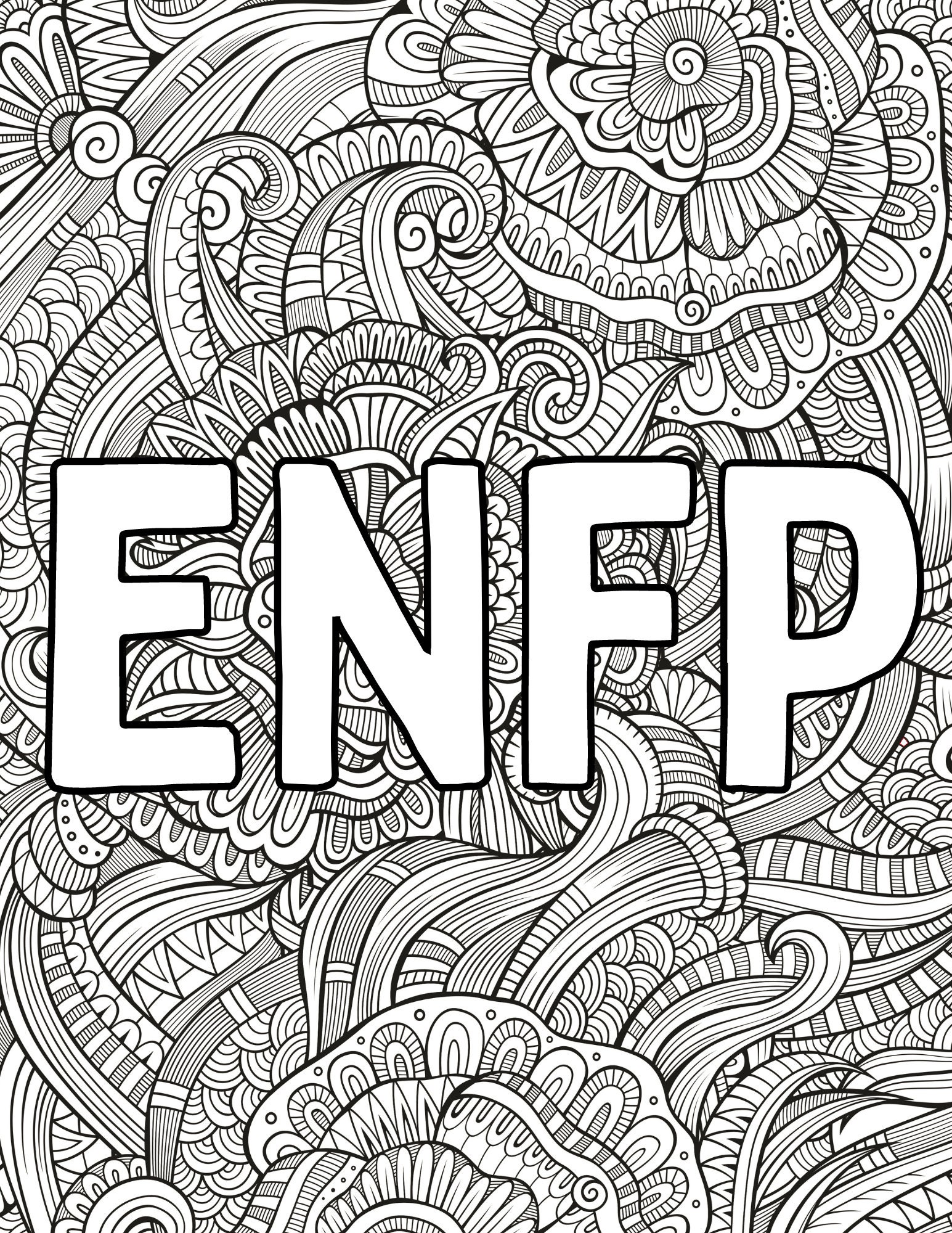 ENFP Personality Type Coloring Pages | 2 Coloring Pages for Your Myers ...