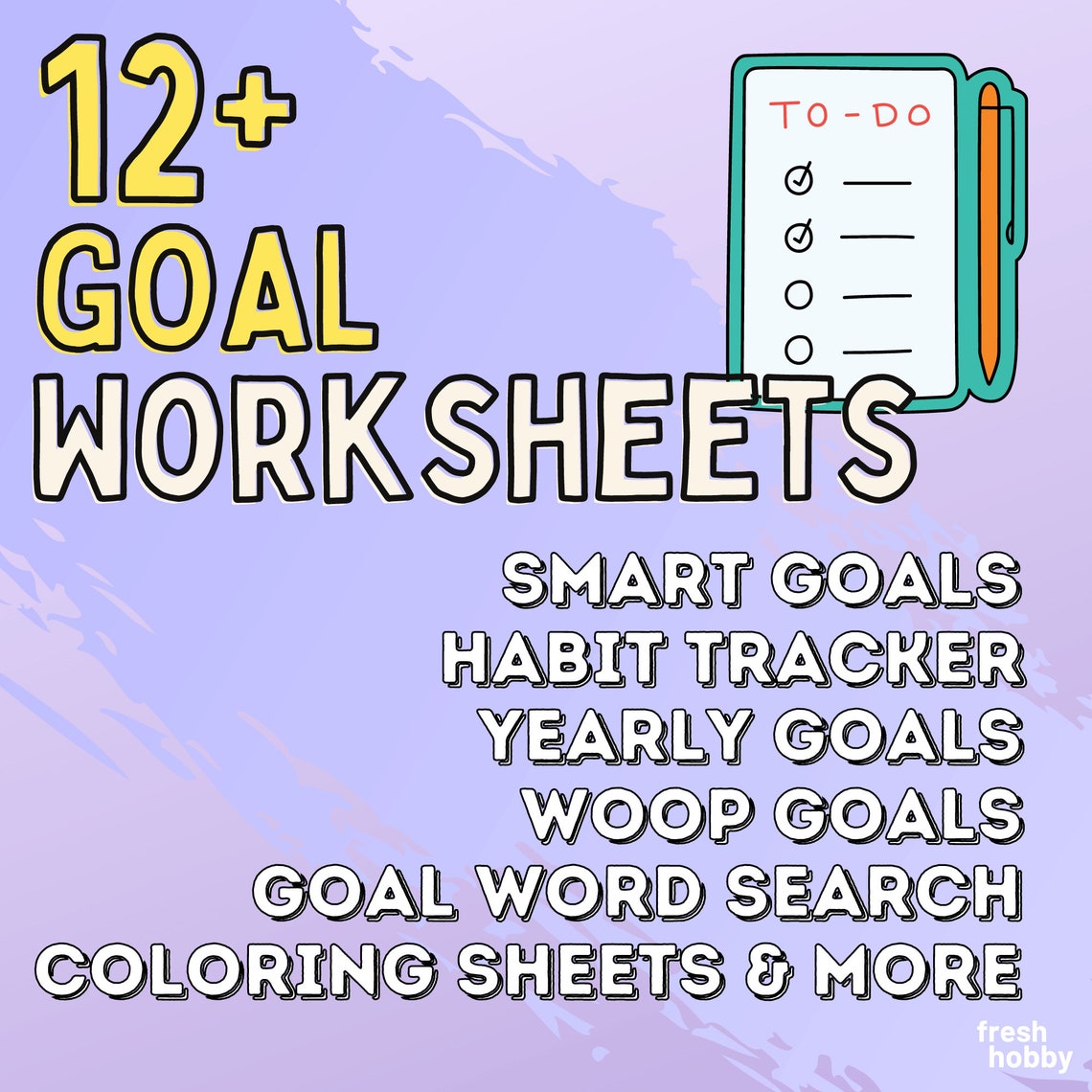 GOAL SETTING Worksheet Bundle | S.M.A.R.T Goals, Habit Tracker & Goal ...