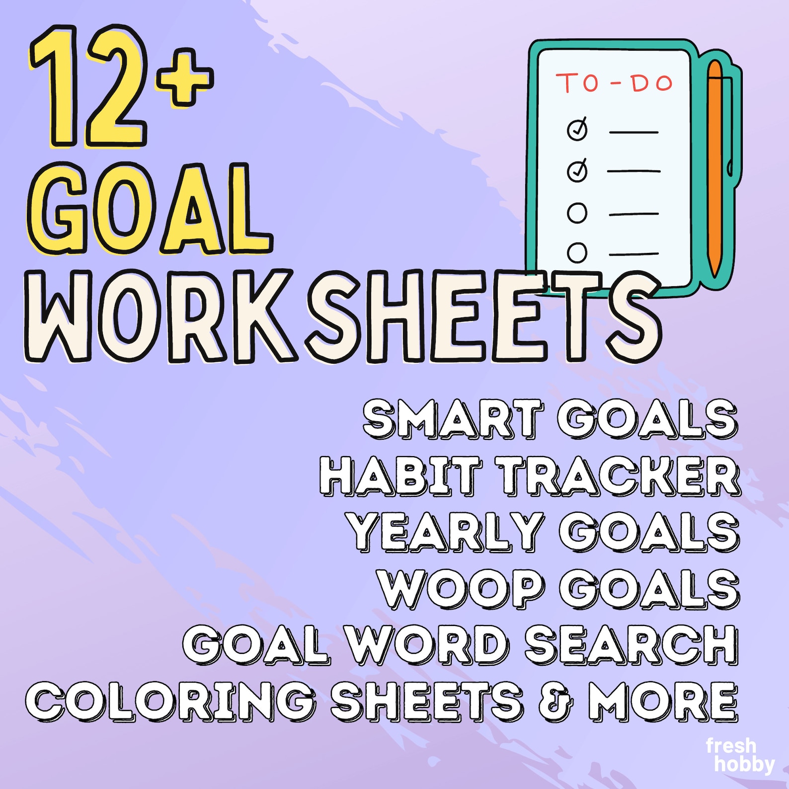 GOAL SETTING Worksheet Bundle | S.M.A.R.T Goals, Habit Tracker & Goal ...