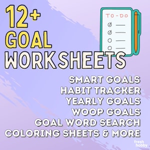 GOAL SETTING Worksheet Bundle | S.M.A.R.T Goals, Habit Tracker & Goal ...