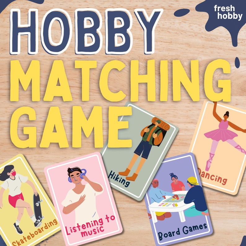Hobby Matching & Memory Game - Etsy